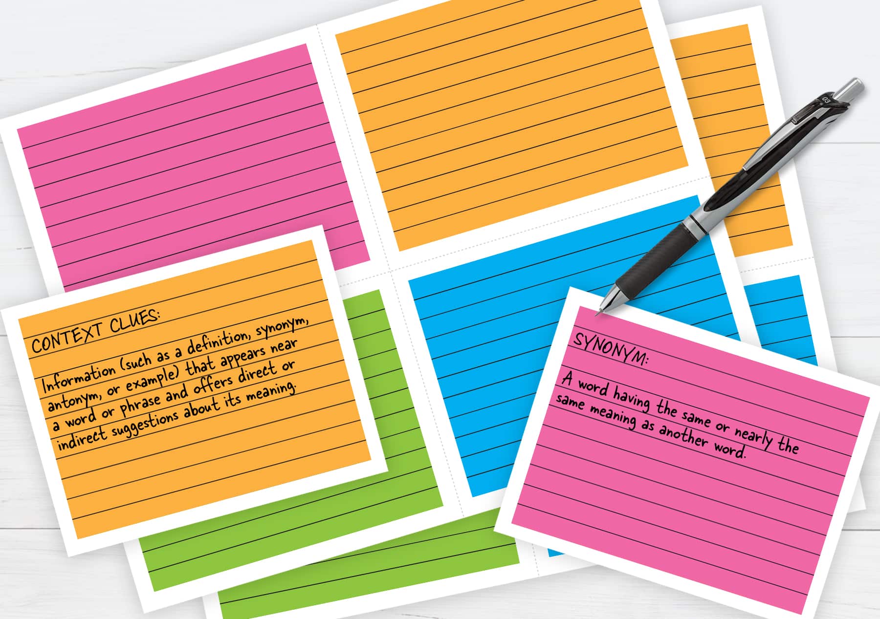 A List Of Index Cards Games For Memorizating Reinforcing Content 
